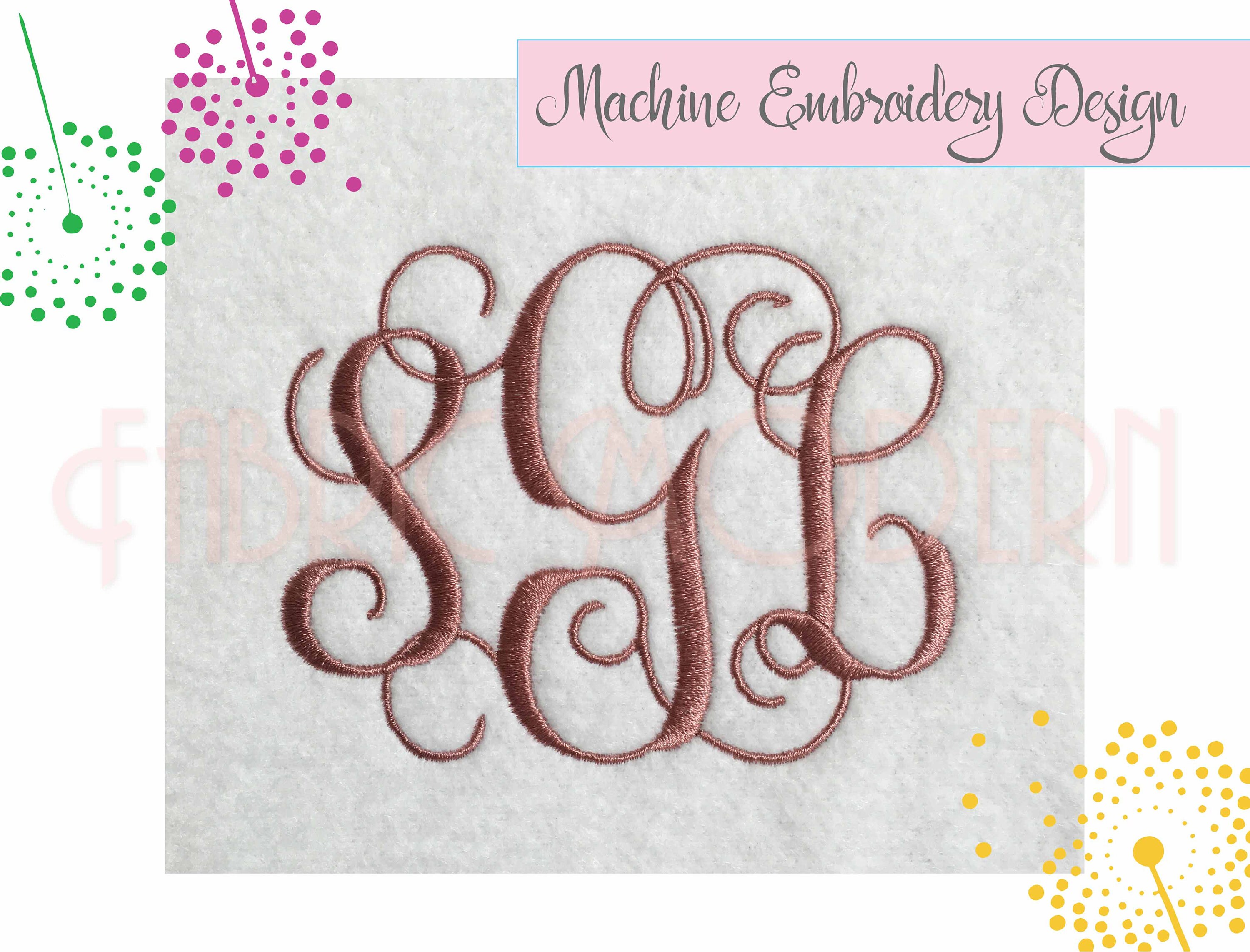 Intertwined Vine Monogram Font