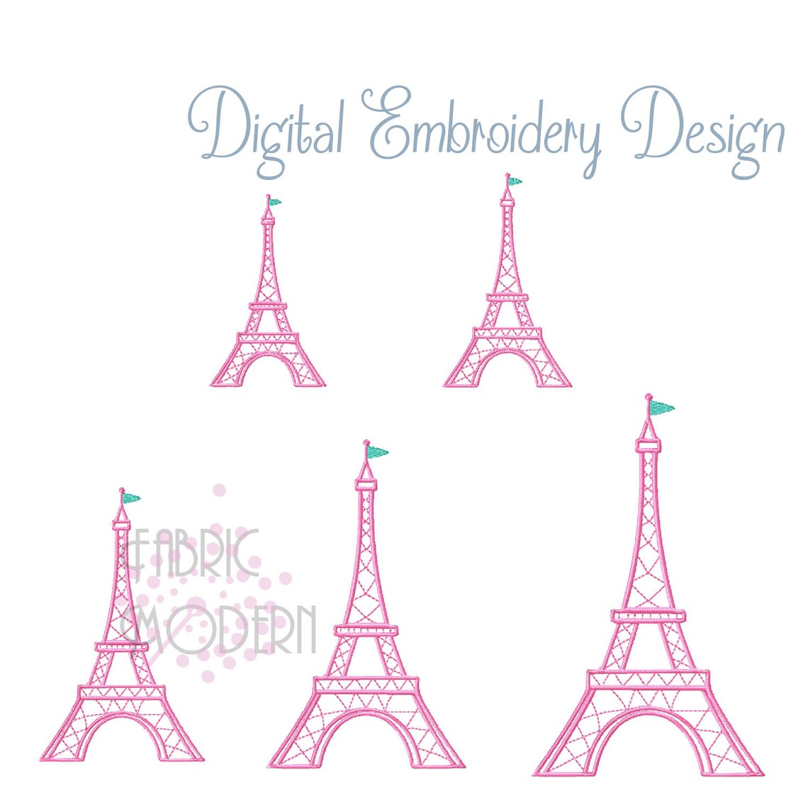 Eiffel Tower Paris Embroidery Design #1035 - Etsy