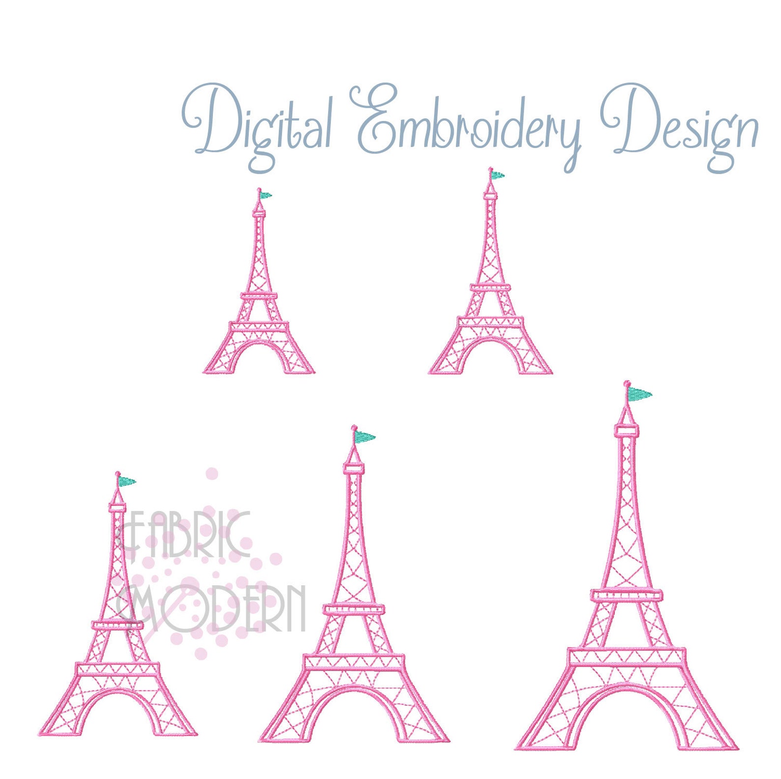 Eiffel Tower Paris Embroidery Design 1035 - Etsy