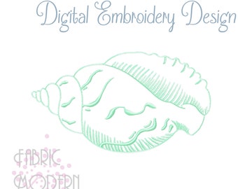 Sea Shell Applique Embroidery Design. Machine Embroidery. Sea Shell ...