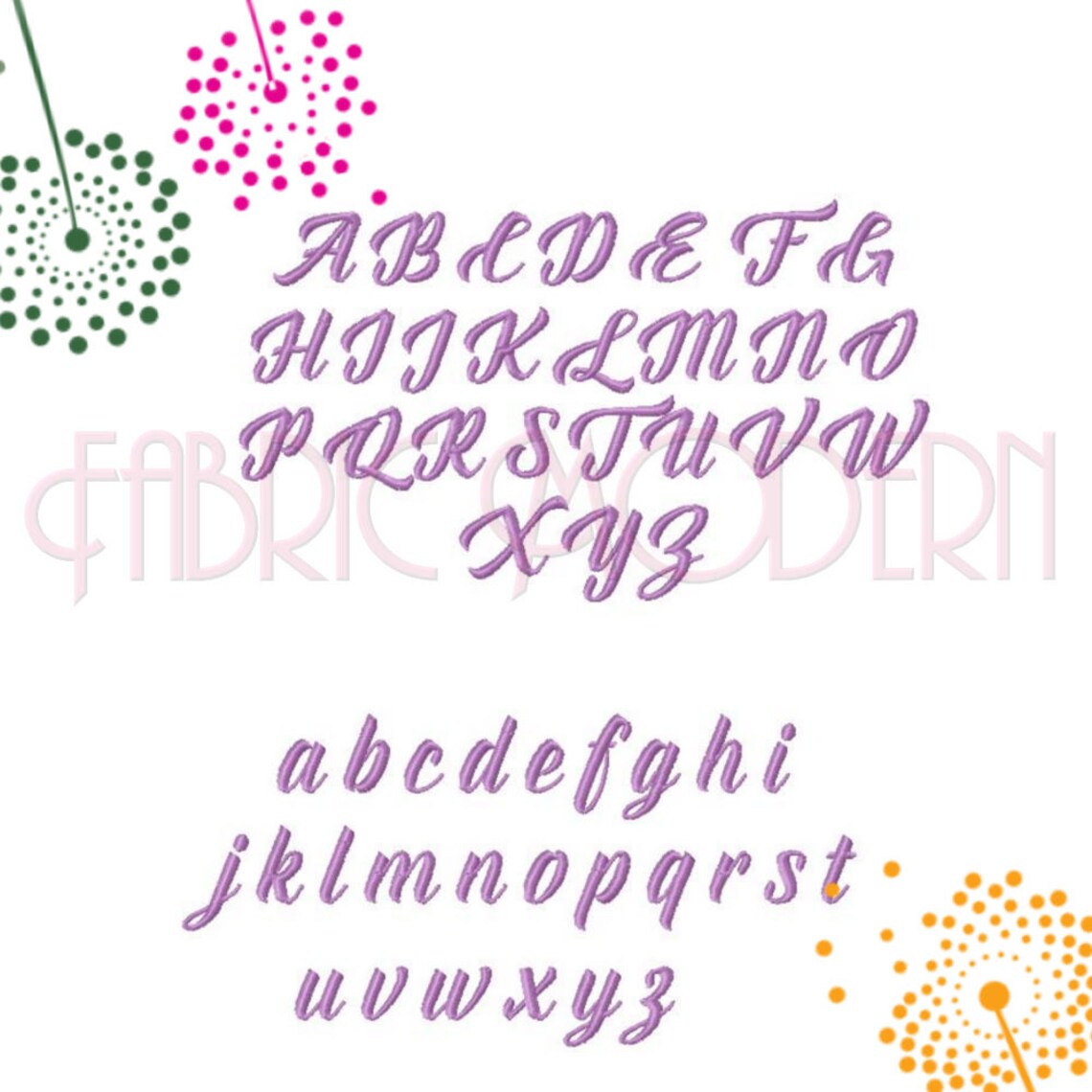 SCRIPT FONT Embroidery Design Upper and Lower Case 1 | Etsy