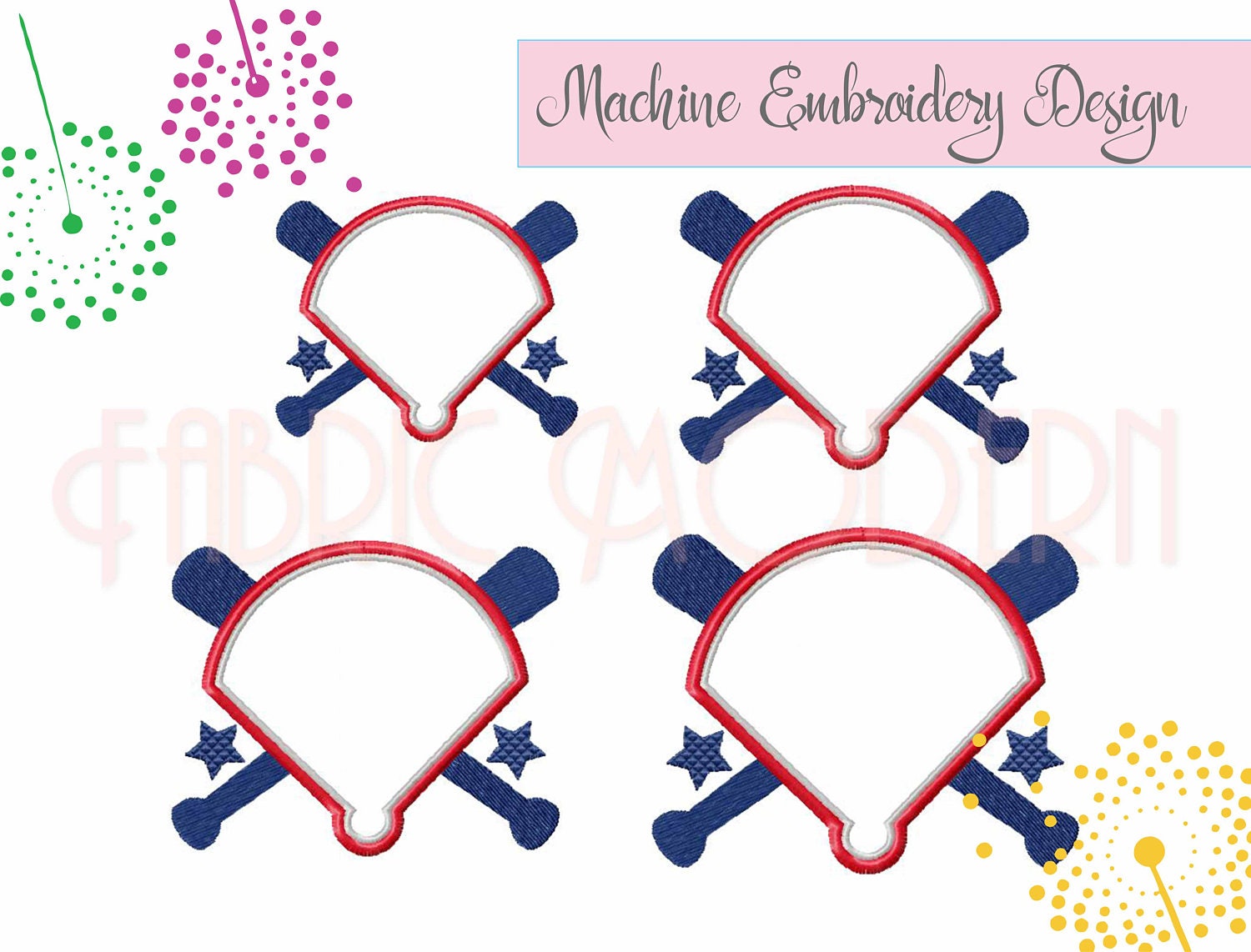 BASEBALL Home plate monogram frame Applique' | Etsy