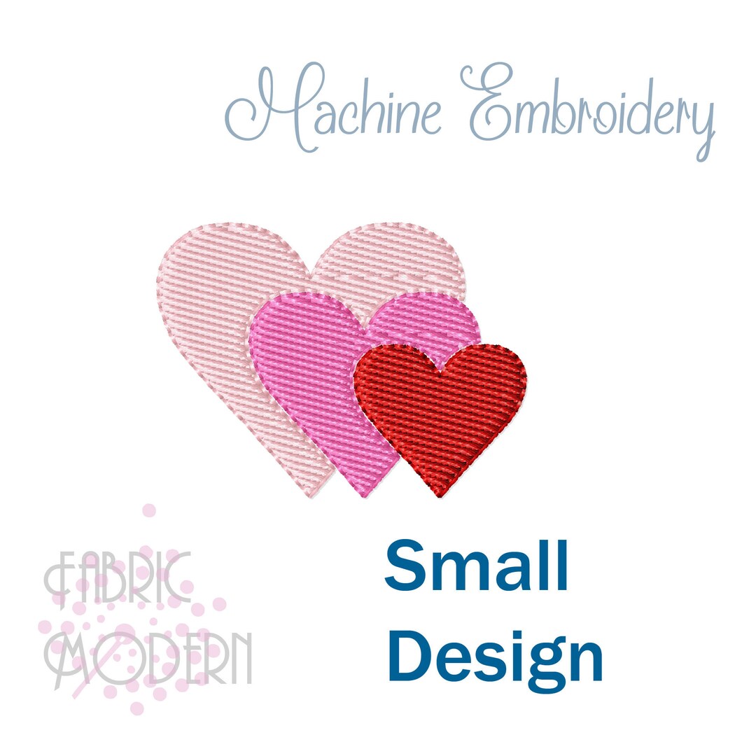 Little Hearts Machine Embroidery Design #1157 - Etsy