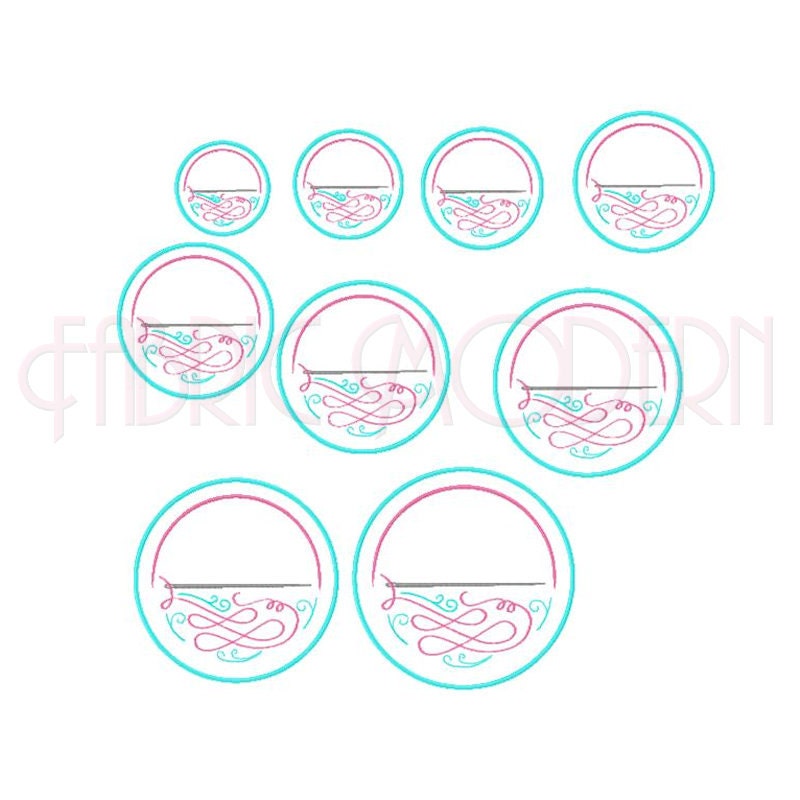 NEEDLE AND THREAD Monogram Frame Applique' Embroidery | Etsy