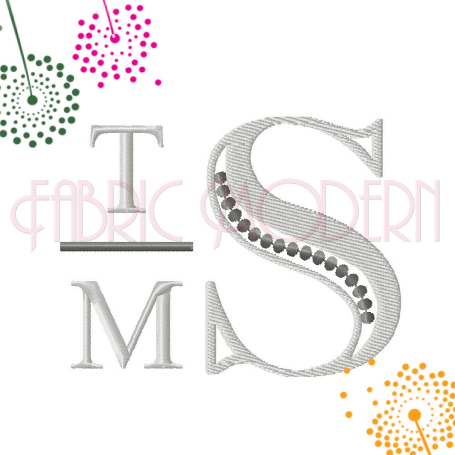 MONOGRAM Two Color Font Embroidery Three Sizes Bx Monogram Alphabet 3 3 ...
