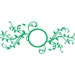 Vine Monogram Frame Round Machine Embroidery Design Foliage Leaves ...