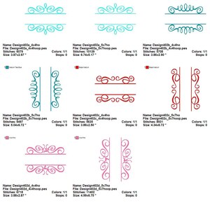 SPLIT MONOGRAM FRAMES Machine Embroidery Design Set of 4 Frames in Two Sizes Each - Etsy