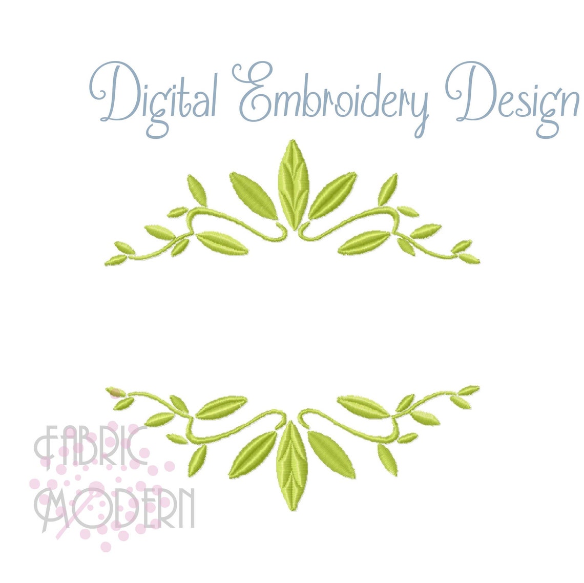 Machine Embroidery Design Leaves Monogram Frame #1065 - Etsy
