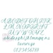 2inch Alana Script Calligraphy Font Monogram Font Embroidery Monogram ...