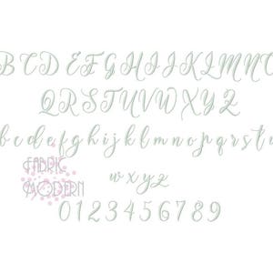 1" Allison Script Calligraphy Font Monogram Font Embroidery Font ...