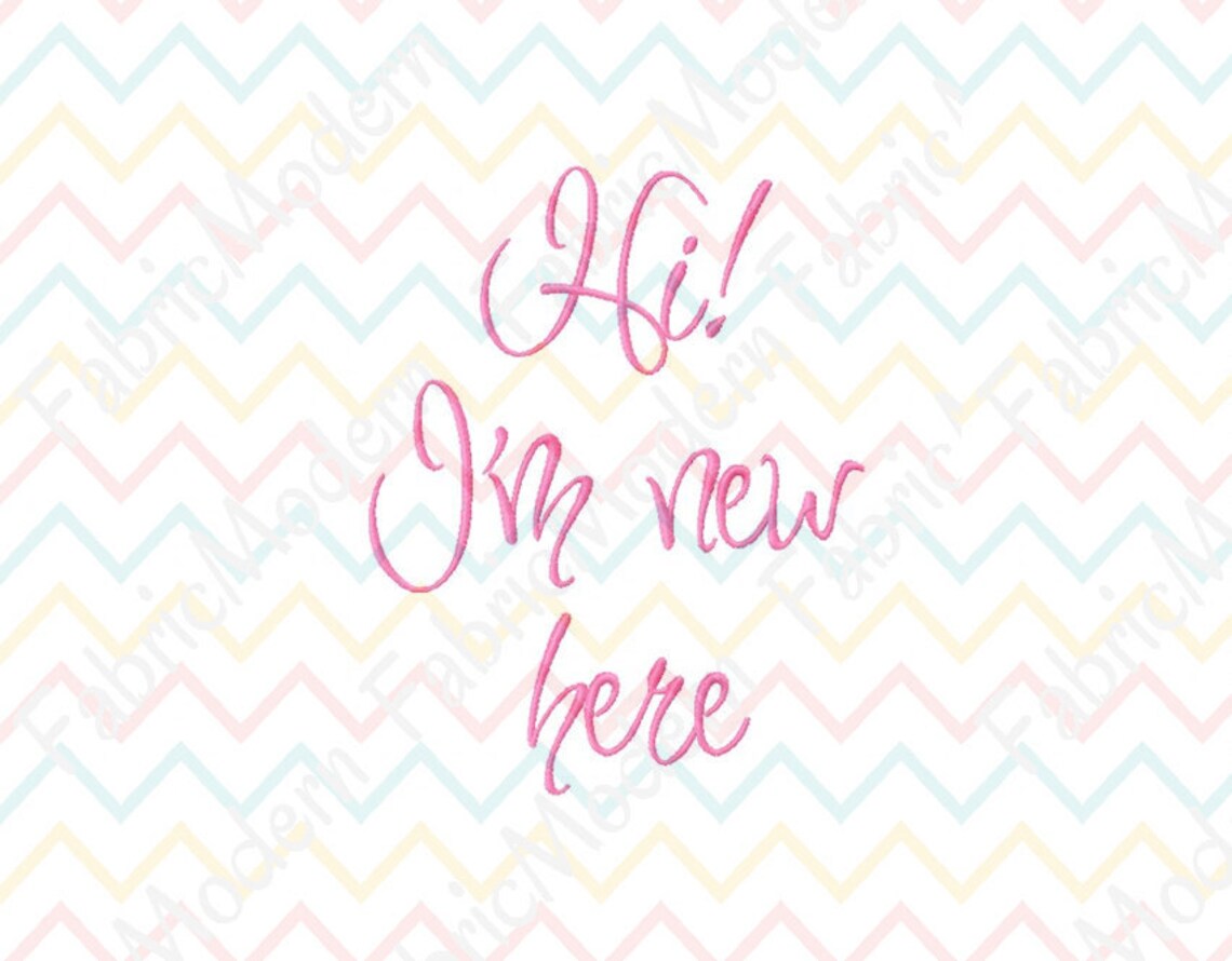 ONESIE DESIGN Machine Embroidery Design hi I'm New | Etsy