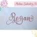 Regan SCRIPT FONT With Ligatures Embroidery Design 2 Inch Upper and ...