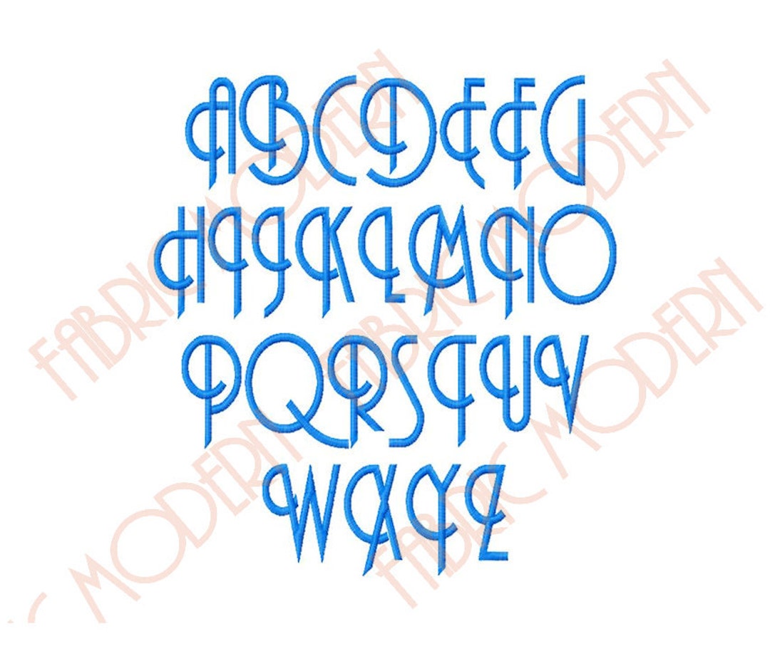 2 Inch Font 3 Inch Font MODERN FONT Embroidery Font Design Great ...