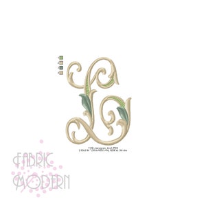 Letter L MONOGRAM Embroidery Design Large Vintage Single #1128-L - Etsy