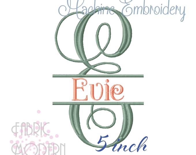 Split Viney Monogram Embroidery Font No.303, INSTANT DOWNLOAD, Vine ...