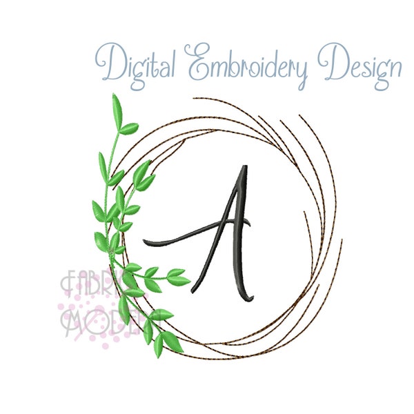 Single Letter Monogram Font Embroidery Design - Etsy
