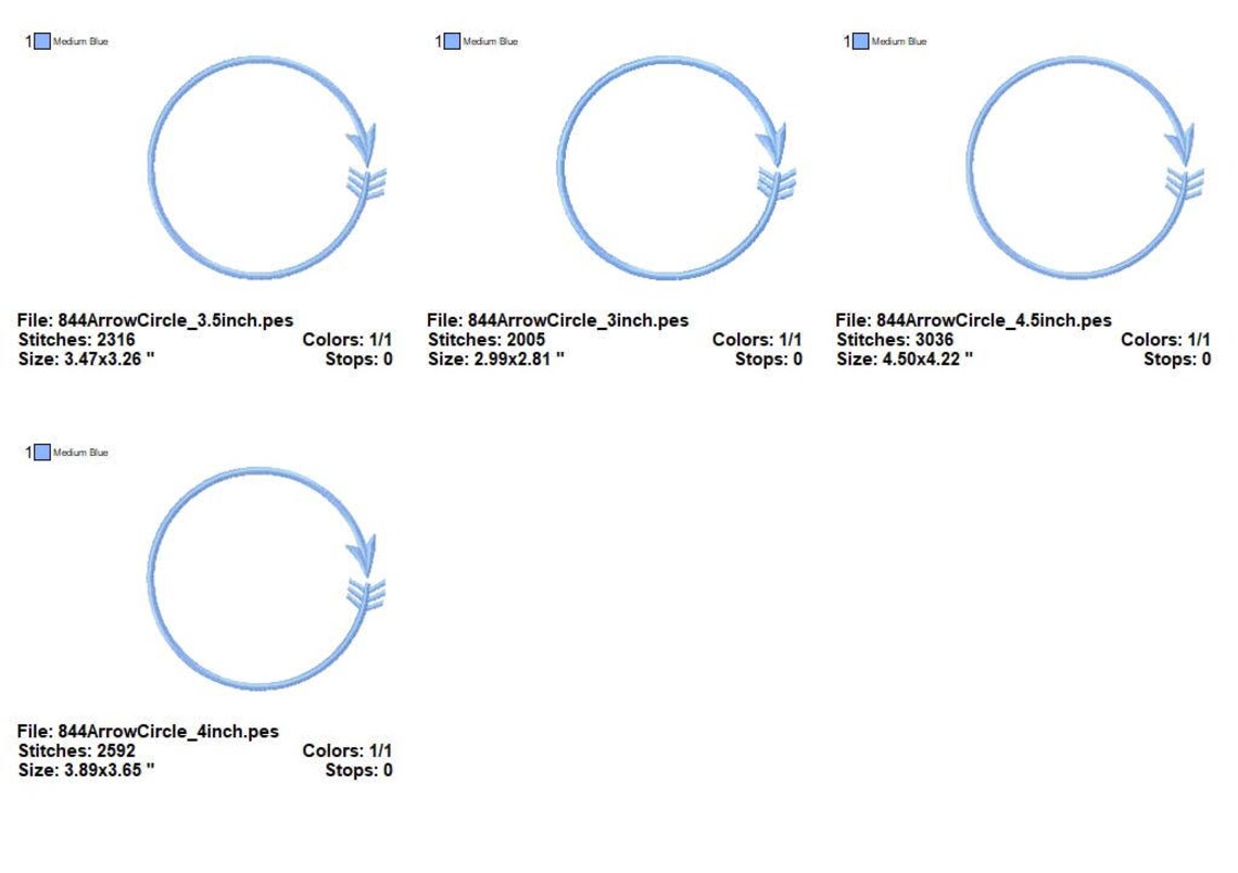 Arrow Monogram Frame Round Monogram Frame Embroidery Design - Etsy