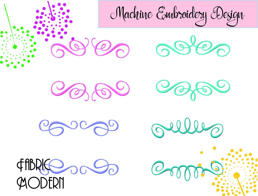 SPLIT MONOGRAM FRAMES Machine Embroidery Design Flourish Swash Bx ...