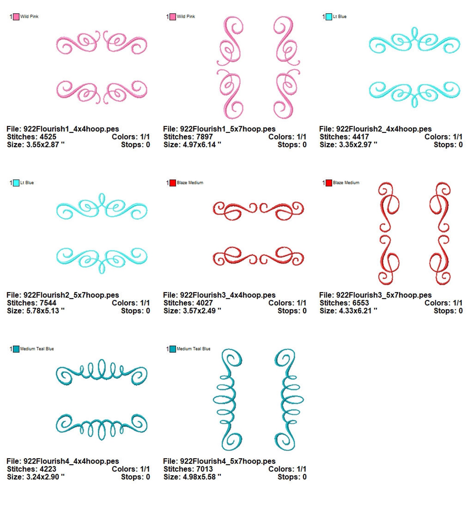 SPLIT MONOGRAM FRAMES Machine Embroidery Design Flourish Swash Bx ...
