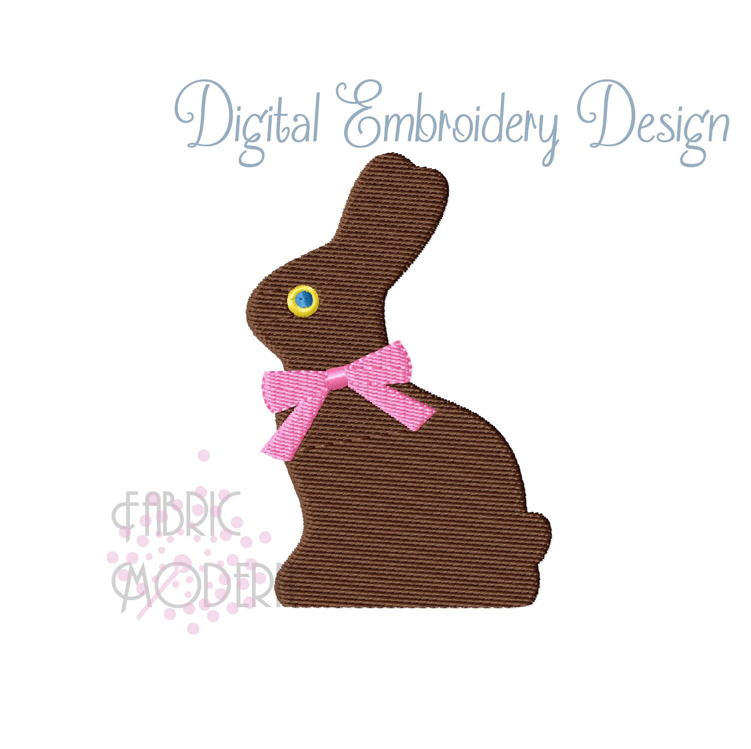 Chocolate Bunny Embroidery Design Easter Design 1032 | Etsy