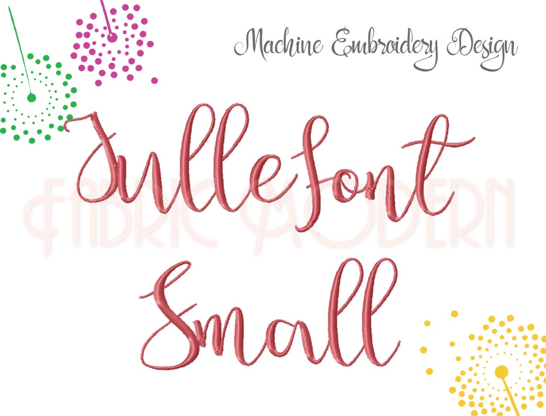 INFORMAL SCRIPT FONT Embroidery Design 1/2 Inch and 1 Inch Upper and ...