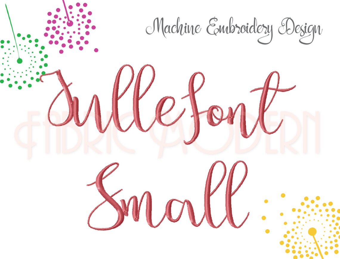 INFORMAL SCRIPT FONT Embroidery Design 1/2 Inch and 1 Inch - Etsy
