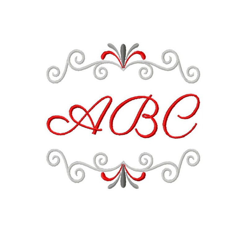 MONOGRAM FRAME Embroidery Design Fancy Ornamental Frame for - Etsy