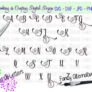 Anthem SVG Font Alphabet SVG Font Fancy Alternatives Script Font ...