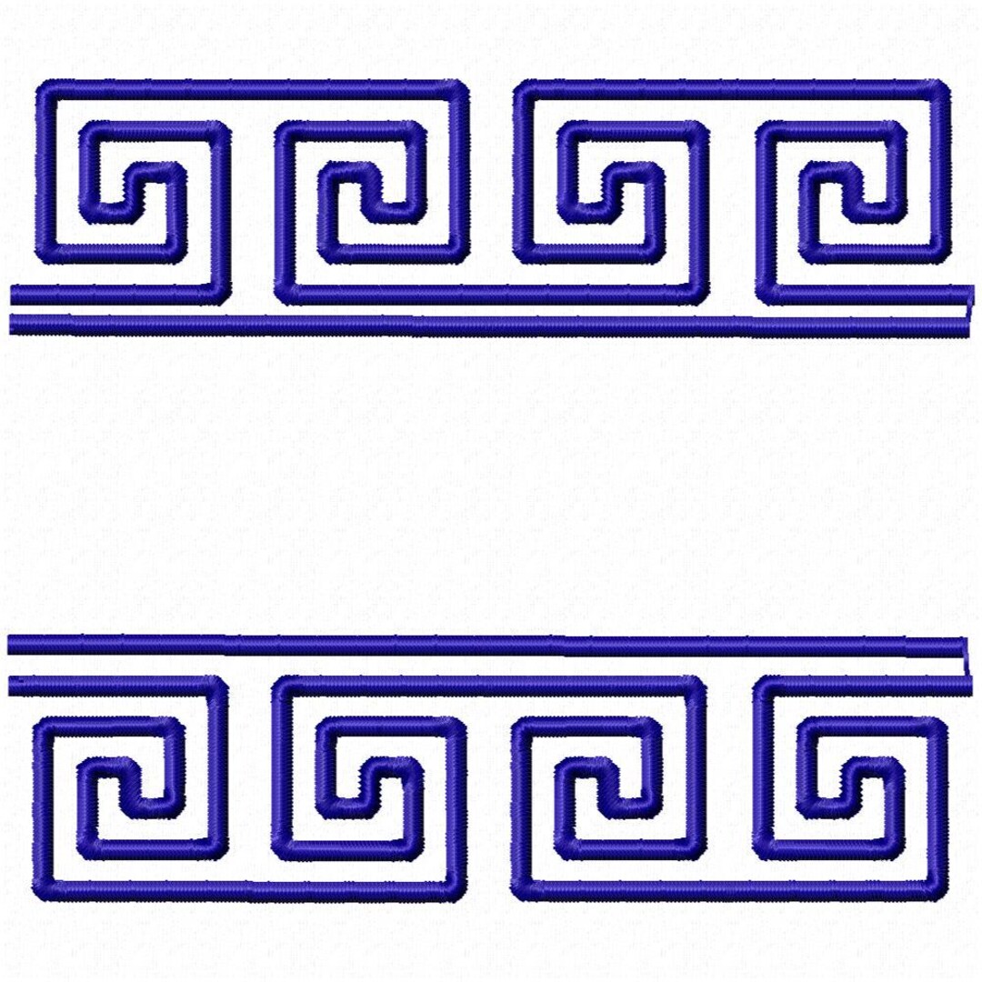 Machine Embroidery Design Greek Border Monogram Frame Five Sizes ...