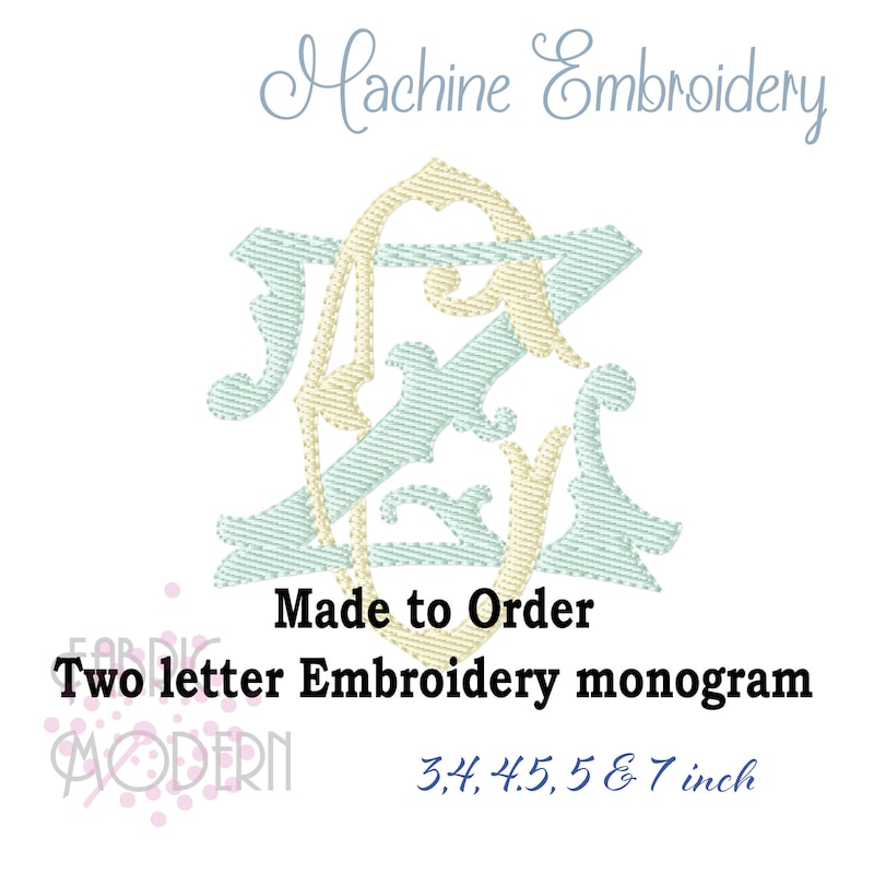 2 Letter Monogram - Etsy