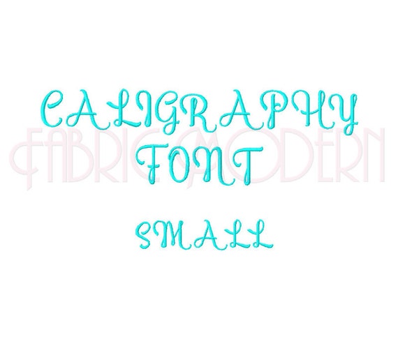 CALLIGRAPHY FONT Embroidery Font Design Embroidery Fonts Small | Etsy