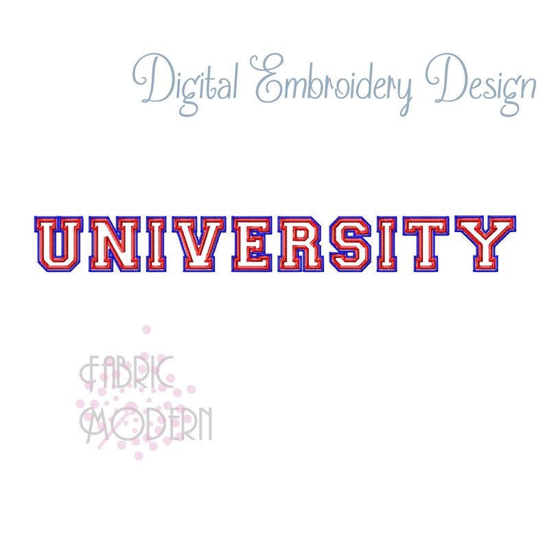 UNIVERSITY COLLEGIATE VARSITY Monogram Applique' - Etsy UK