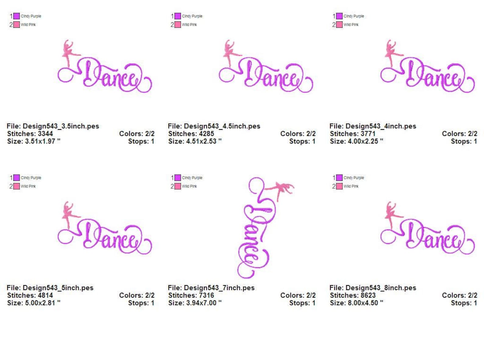 DANCE Machine Embroidery Design Fancy Script dance - Etsy