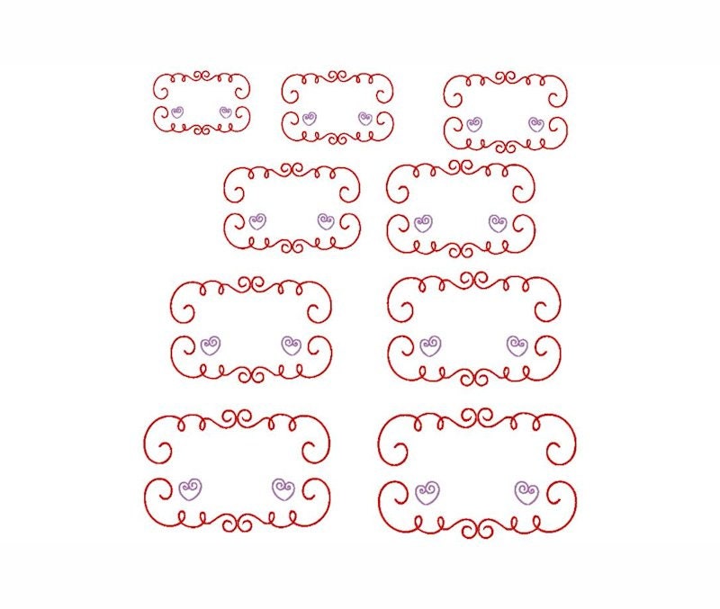 Machine Embroidery Design Monogram Frame Monogram Border Name Border ...