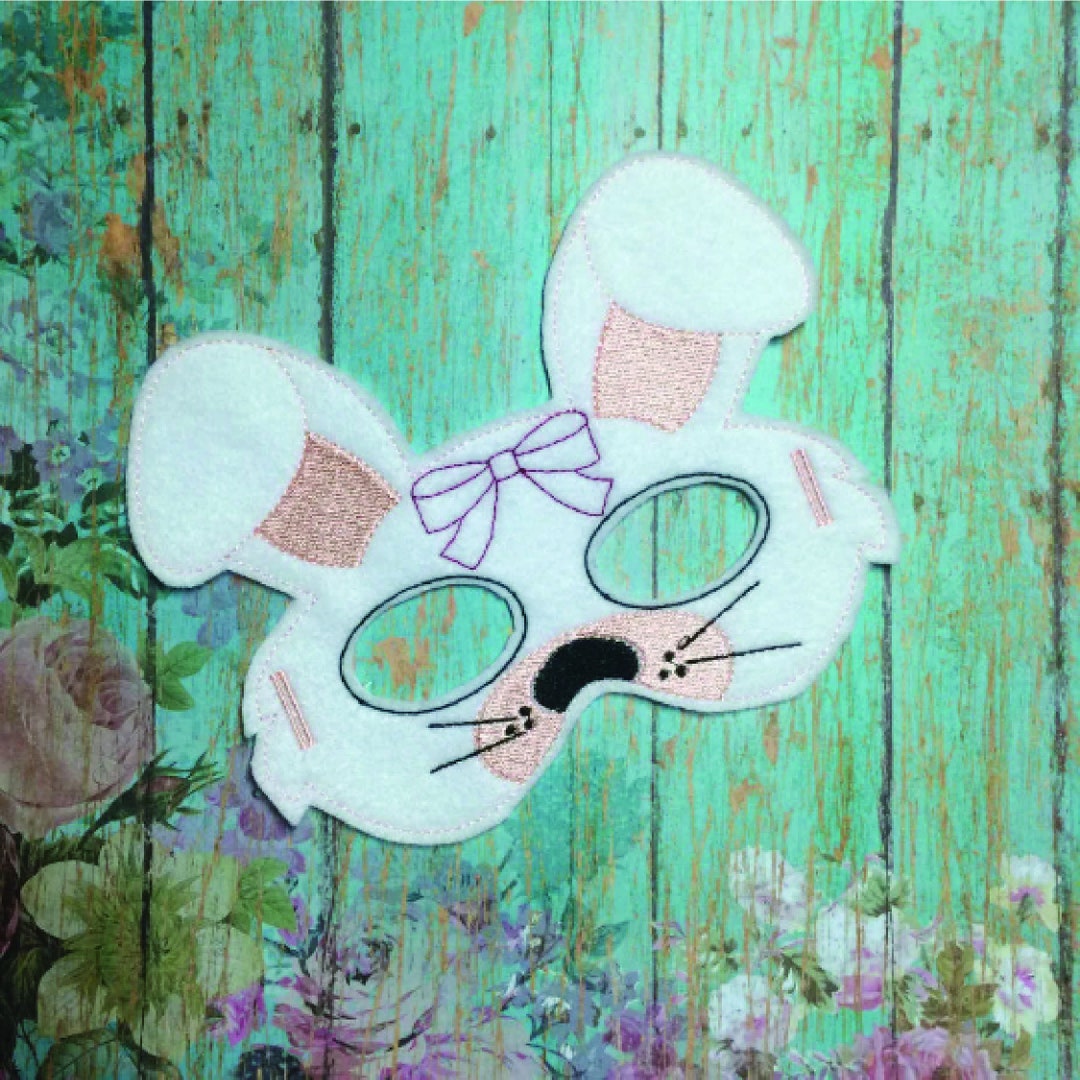 Bunny Mask for Kids Machine Embroidery in the Hoop Design Easter Bunny ...