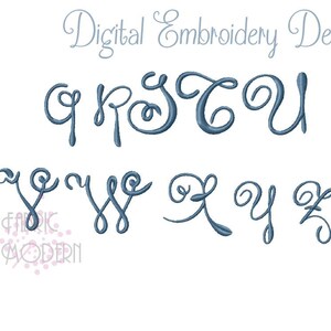 Flair Monogram Embroidery Font Alphabet Whimsical Single Letter ...