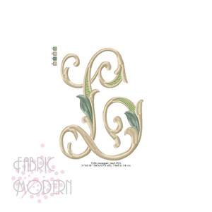 Letter L MONOGRAM Embroidery Design Large Vintage Single #1128-L - Etsy