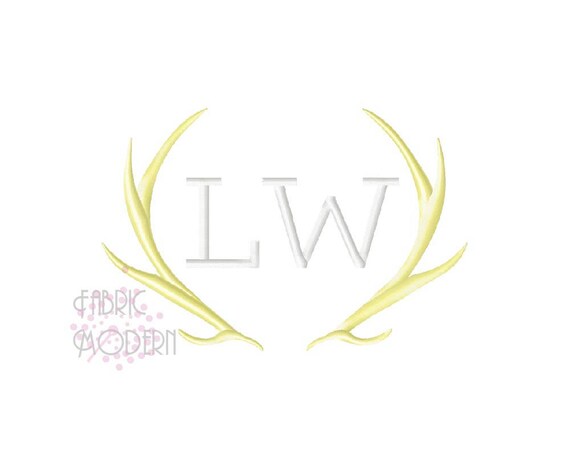Elk Antler Monogram buck antler Monogram deer monogram font | Etsy