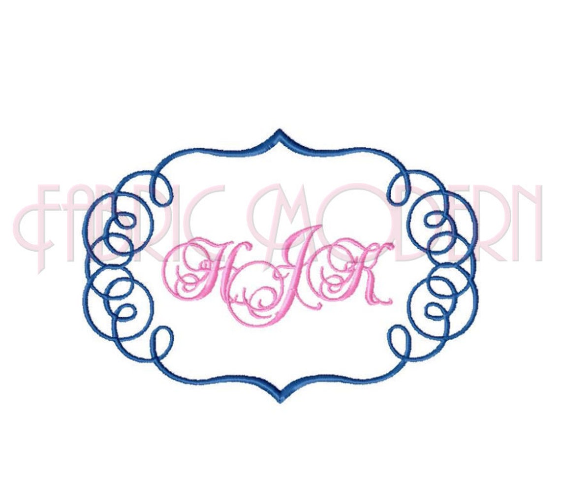 Embroidery Design Fancy Ornamental Frame for Names or - Etsy