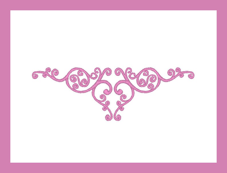 Embroidery Design fancy ornamental flourish monogram frame | Etsy