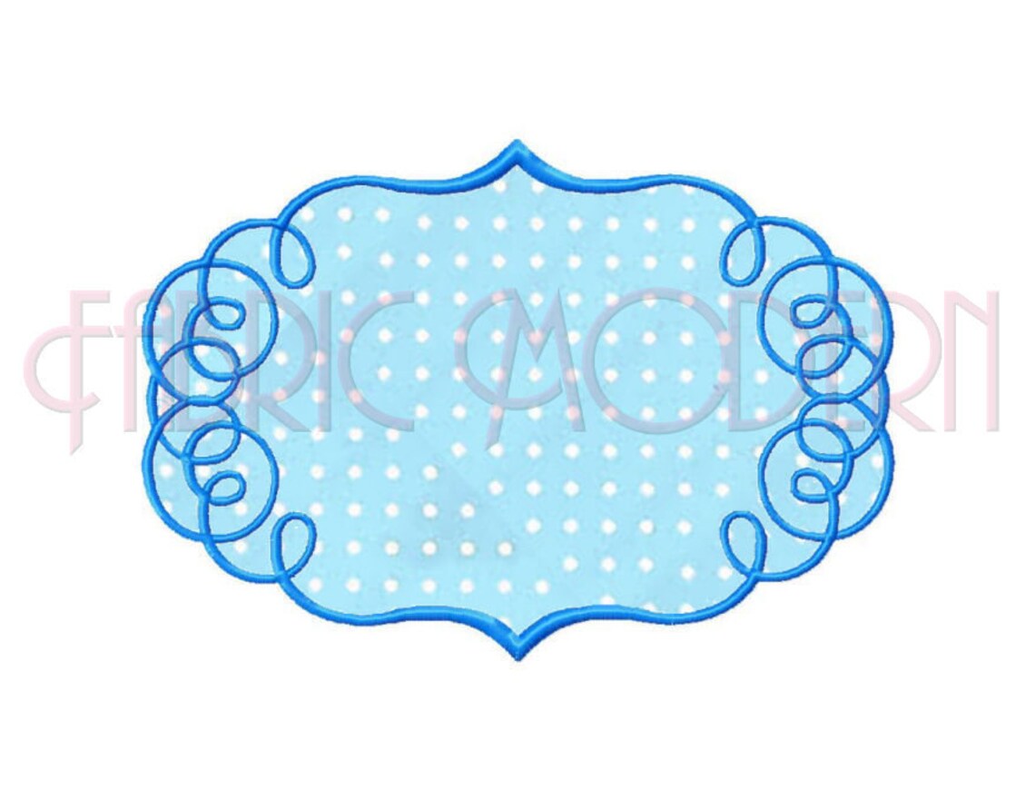 Embroidery Design Fancy Ornamental Frame for Names or Monograms #236 - Etsy