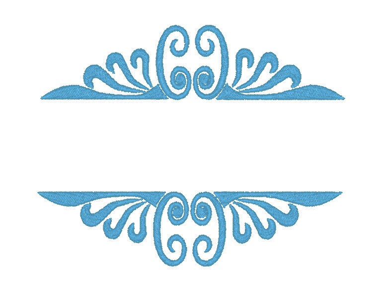 Machine Embroidery Design Fancy Frame Divided Frame Monogram Frame Six ...