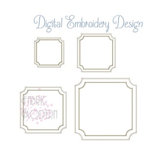 Square Monogram Frame Applique Machine Embroidery Design #1049 - Etsy