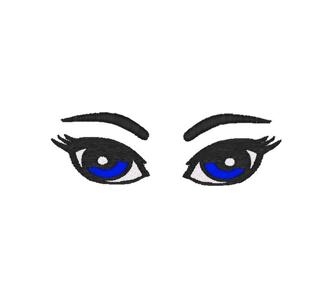 Eyes for Dolls or Plushies Machine Embroidery Pattern Design Girl Eyes ...