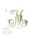 Letter M MONOGRAM Embroidery Design Large Vintage Single #1128-M - Etsy