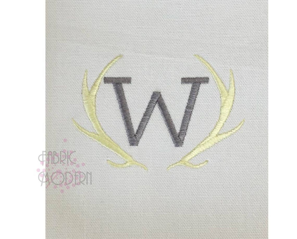 Elk Antler Monogram Buck Antler Monogram Deer Monogram Font Frame Satin ...