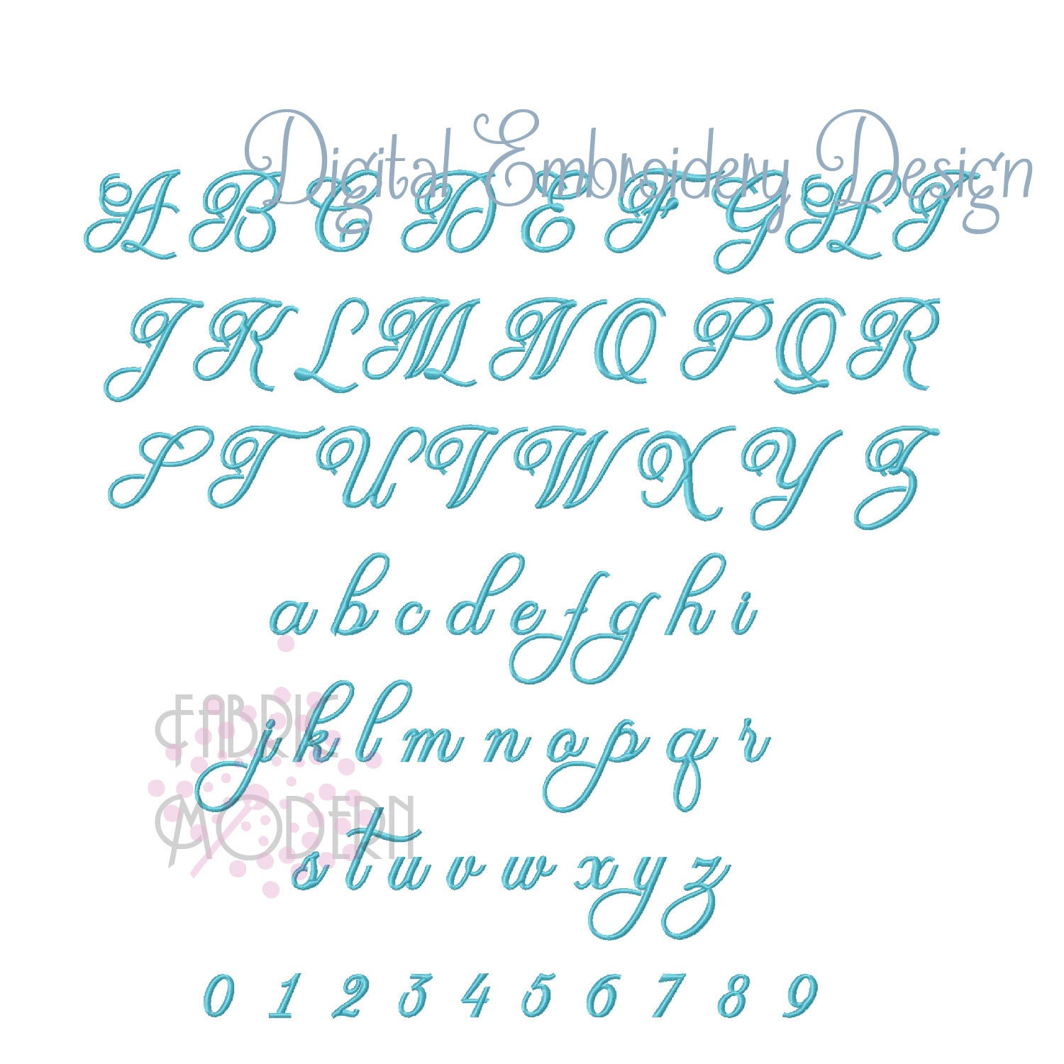 1.5" Tiffany Script Font for Monograms #1047 - Etsy