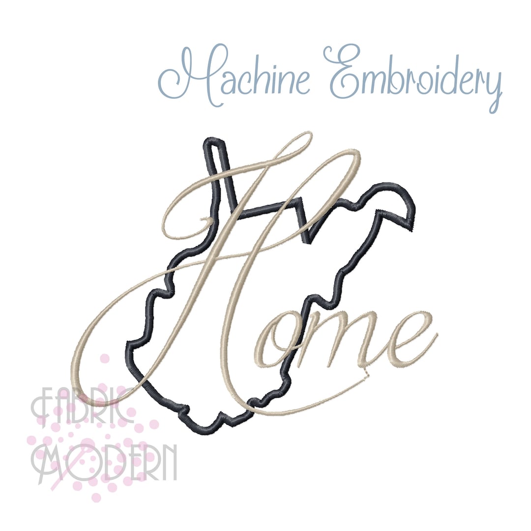 West Virginia HOME State Outline Embroidery Design - Etsy