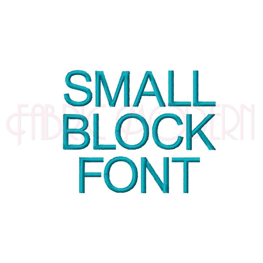 SMALL BLOCK FONT Embroidery Font Design Embroidery Fonts 2 Sizes Great ...