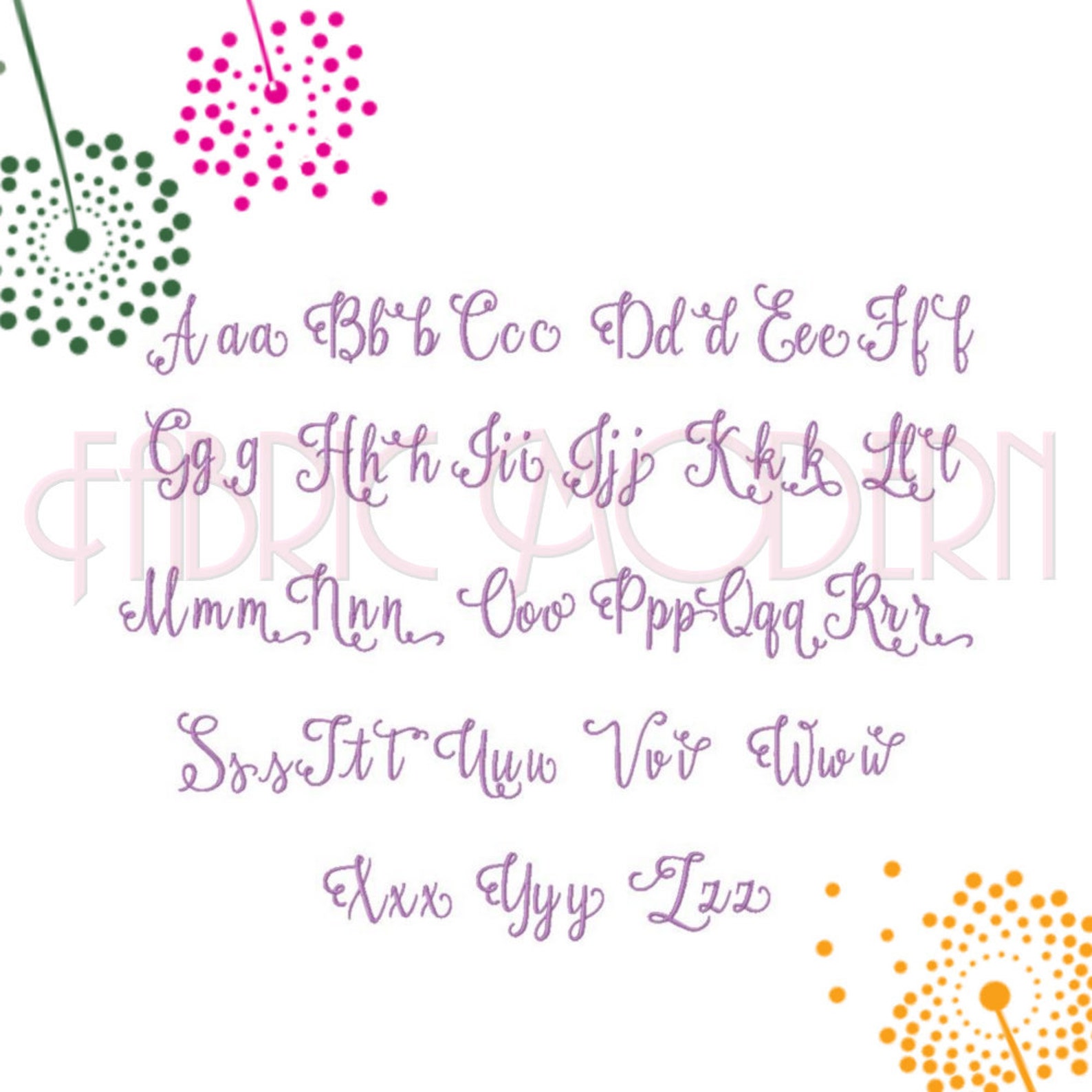 WILDFLOWER SCRIPT FONT With Ligatures Embroidery Design 2 Inch - Etsy